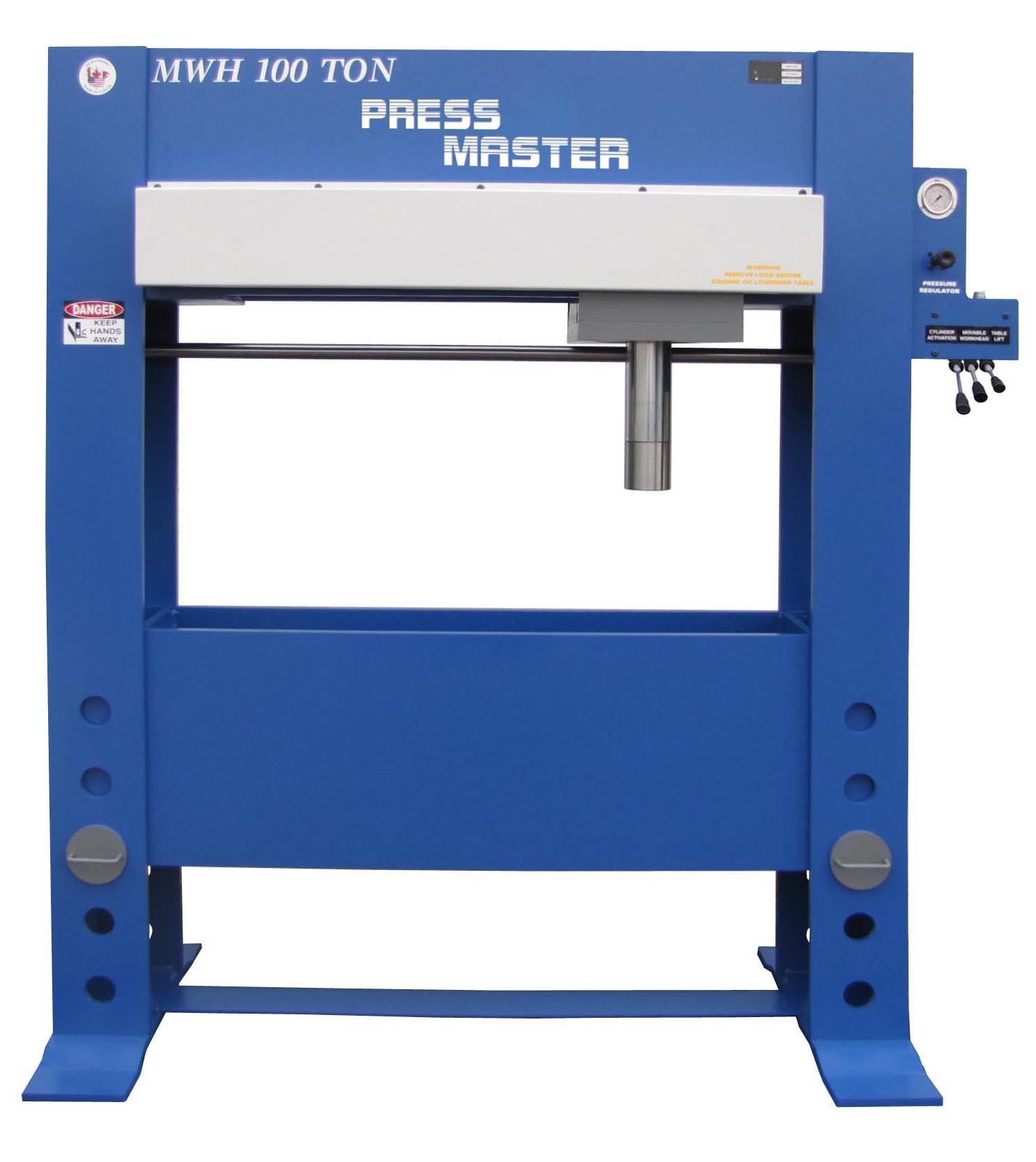 Press Master H Frame Hydraulic Press 100 ton extra wide